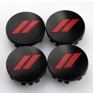 SRT | Accessories | New 63mm 4 Pcs Black Red Srt Wheel Center Caps ...